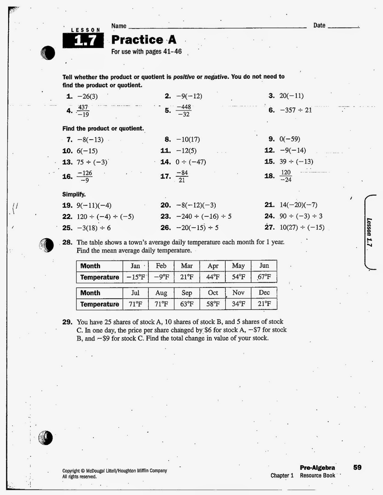 Heidemann 8th Grade Math: Pre Algebra Notes and HW for 9/15
