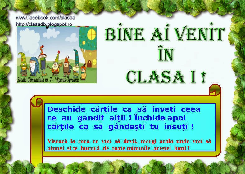 CLASA NOASTRĂ: Ganduri pentru prima zi de scoala