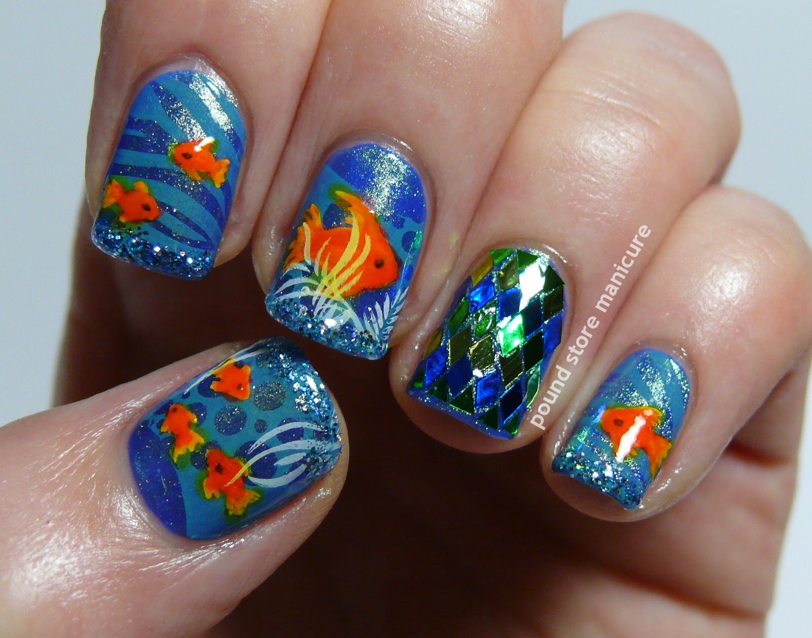 Pound Store Manicure: Fish Fingers!