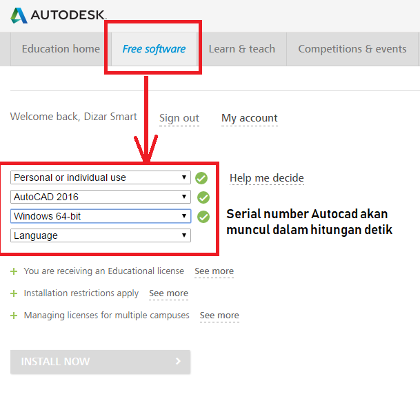 Serial Number Autocad 2016 ~ Dizar Smart