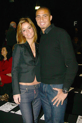 soccer: David Trezeguet and His wife BeatriceTrezeguet