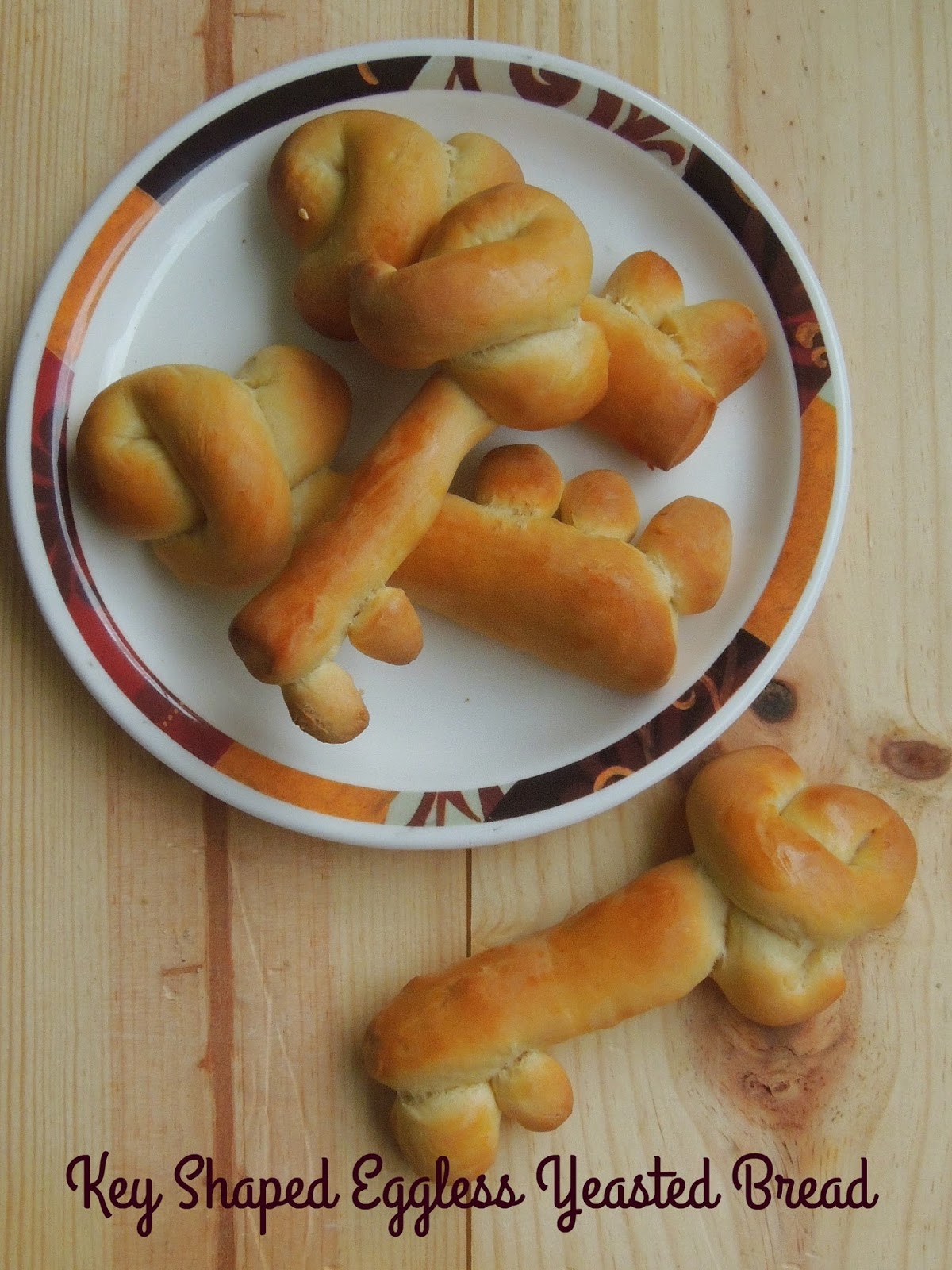 Priya's Versatile Recipes: Key Shaped Eggless Yeasted Bread