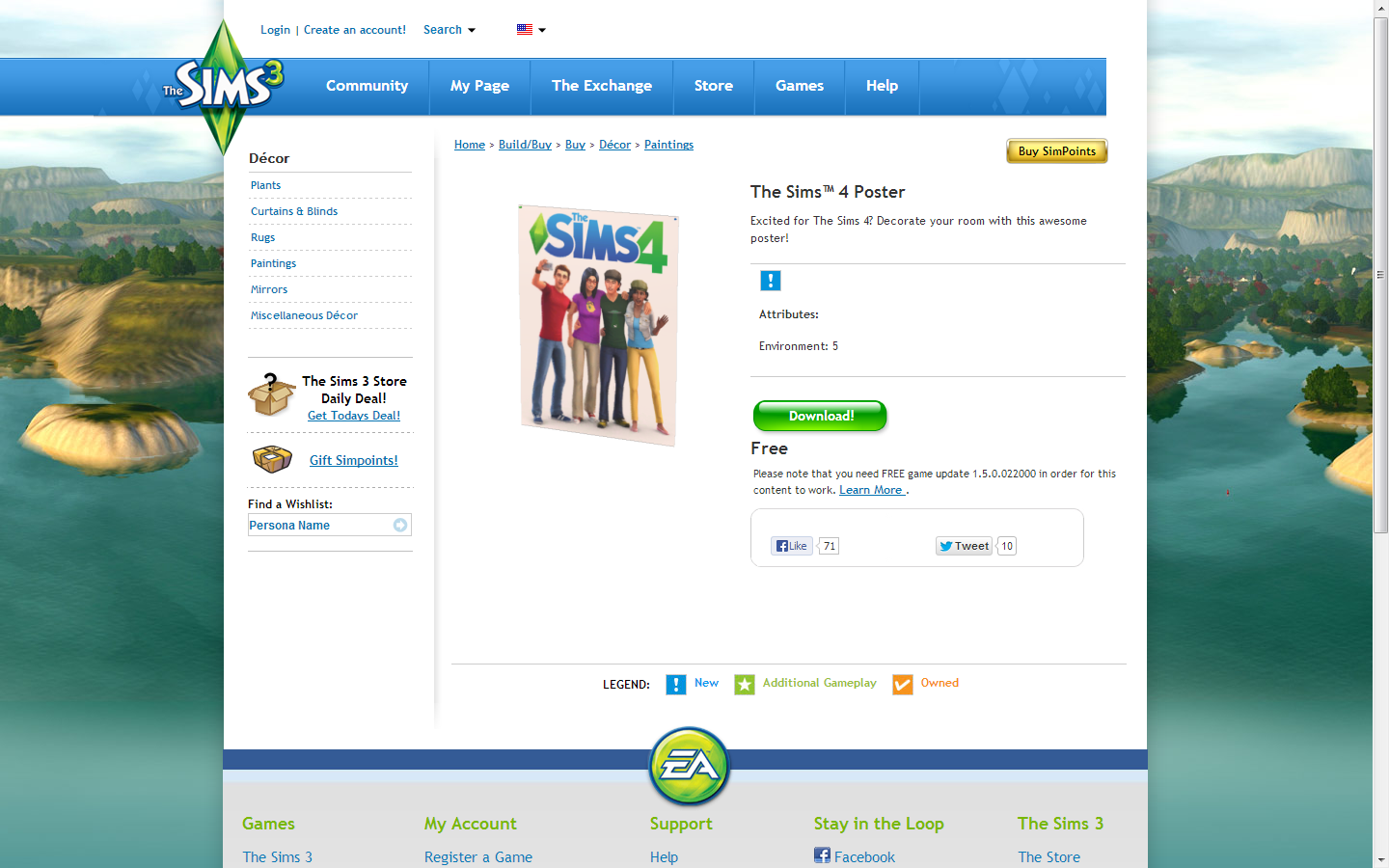 Simsplex: Download The Sims 4 Poster from The Sims 3 Store for FREE!