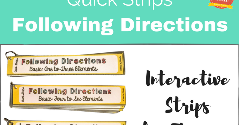 Quick Strips for Following Directions - Word of Mouth