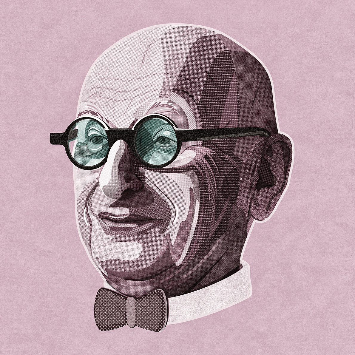 Żaneta Antosik portrait&illustrations: Wally Olins for " Wall of Wally
