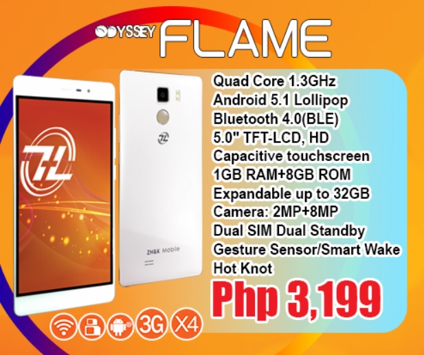 ZH&K Mobile Odyssey Flame Announced, 5-inch HD Quad Core for Php3,1999 ...