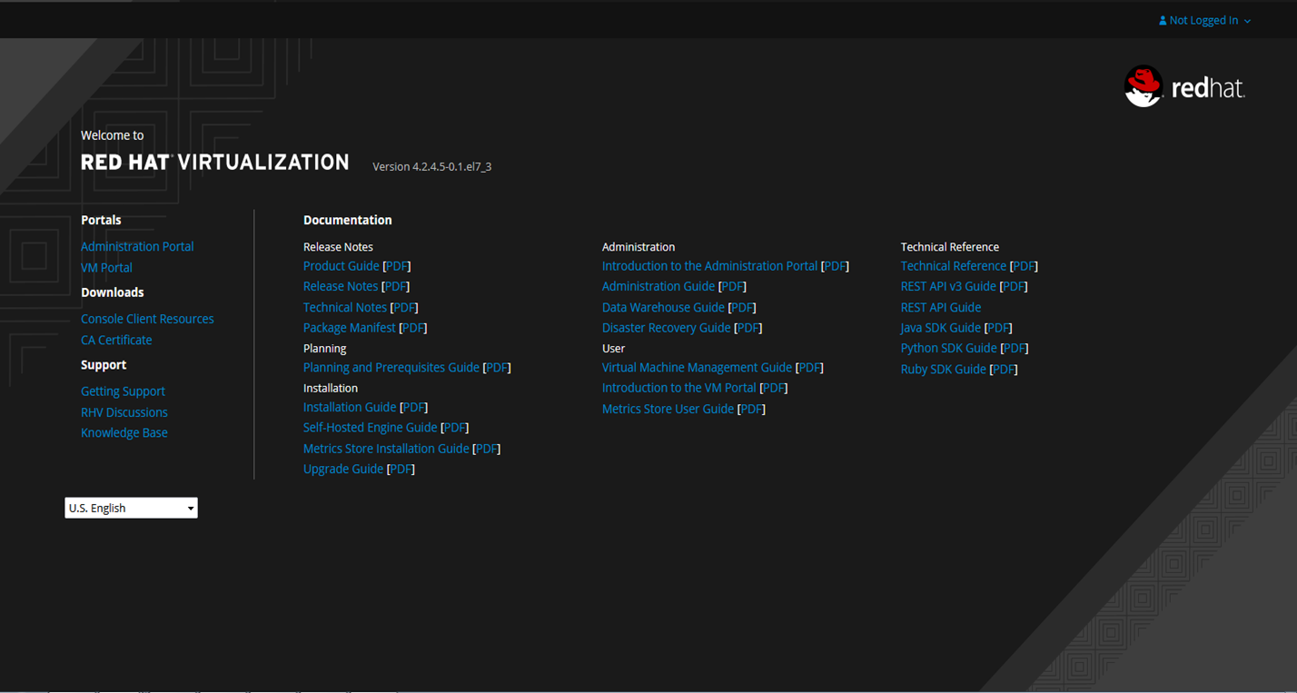 Mundo Debian: Instalación de Red Hat Virtualization Manager / RHV - Manager