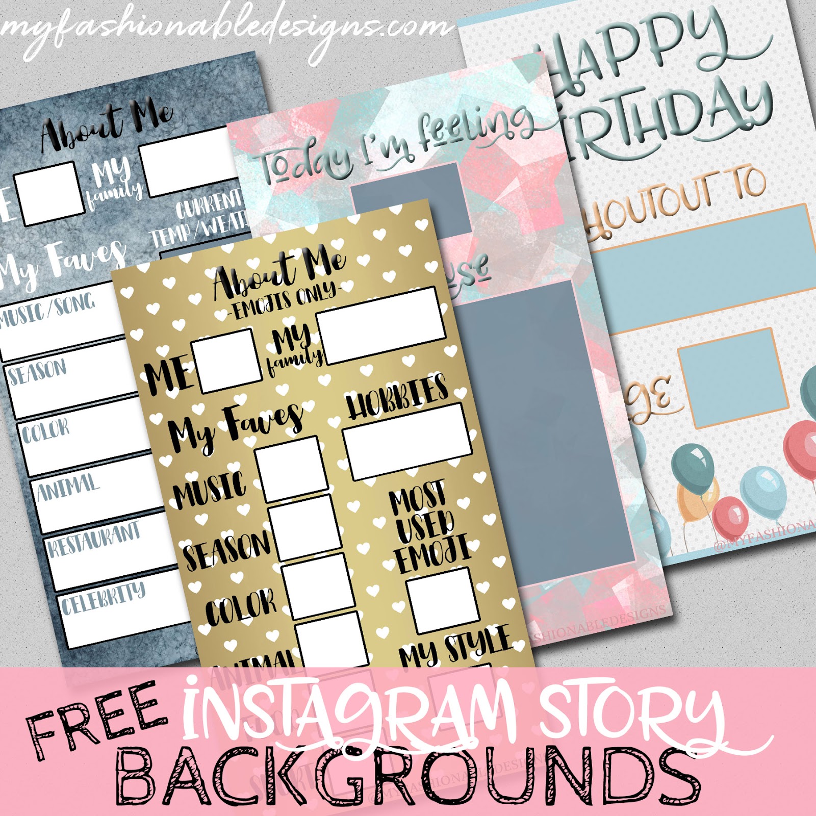 My Fashionable Designs: Free Instagram Stories Backgrounds