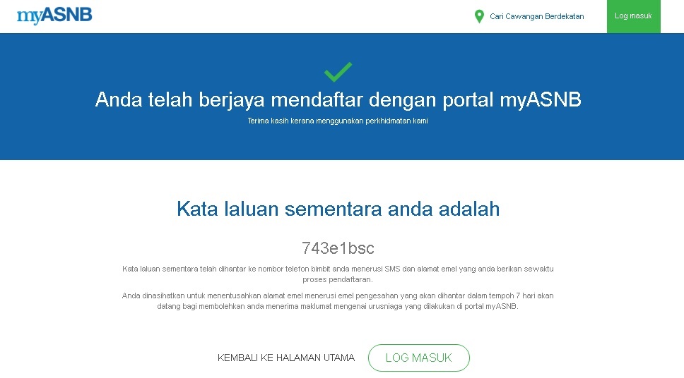 PANDUAN CARA DAFTAR MYASNB SECARA ONLINE - PANDUAN SEMAKAN