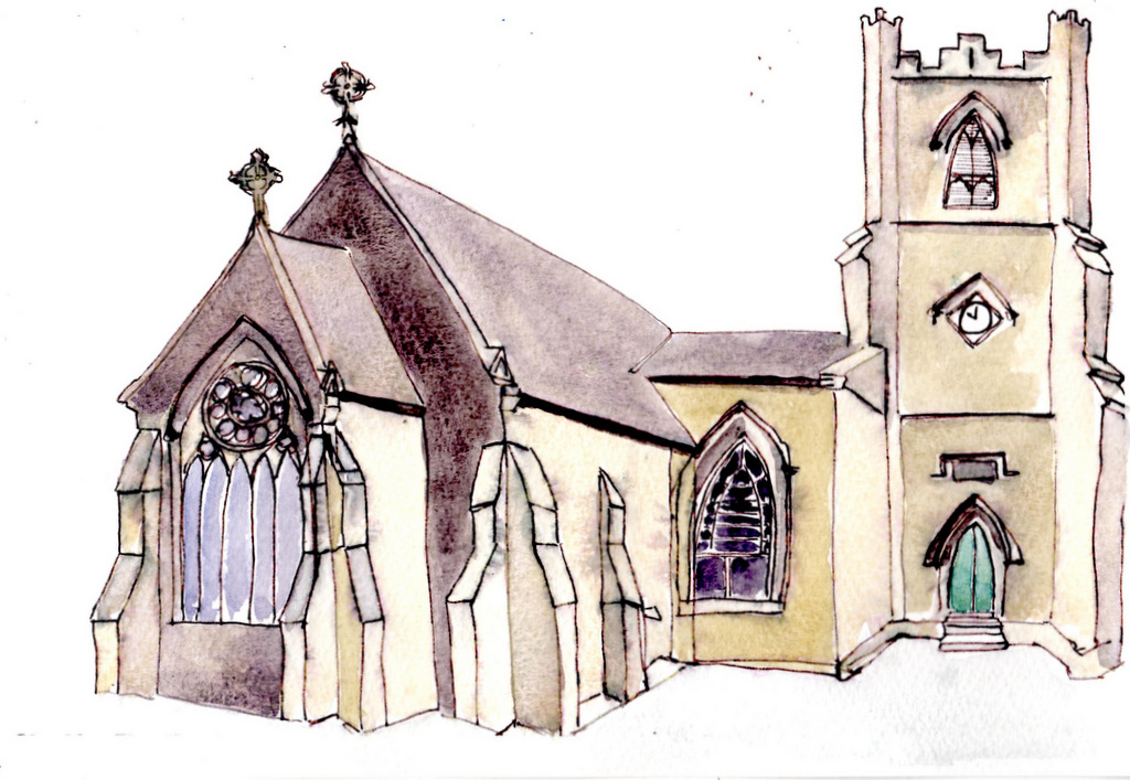 MHBD's Blog: Taney Church - with watercolour