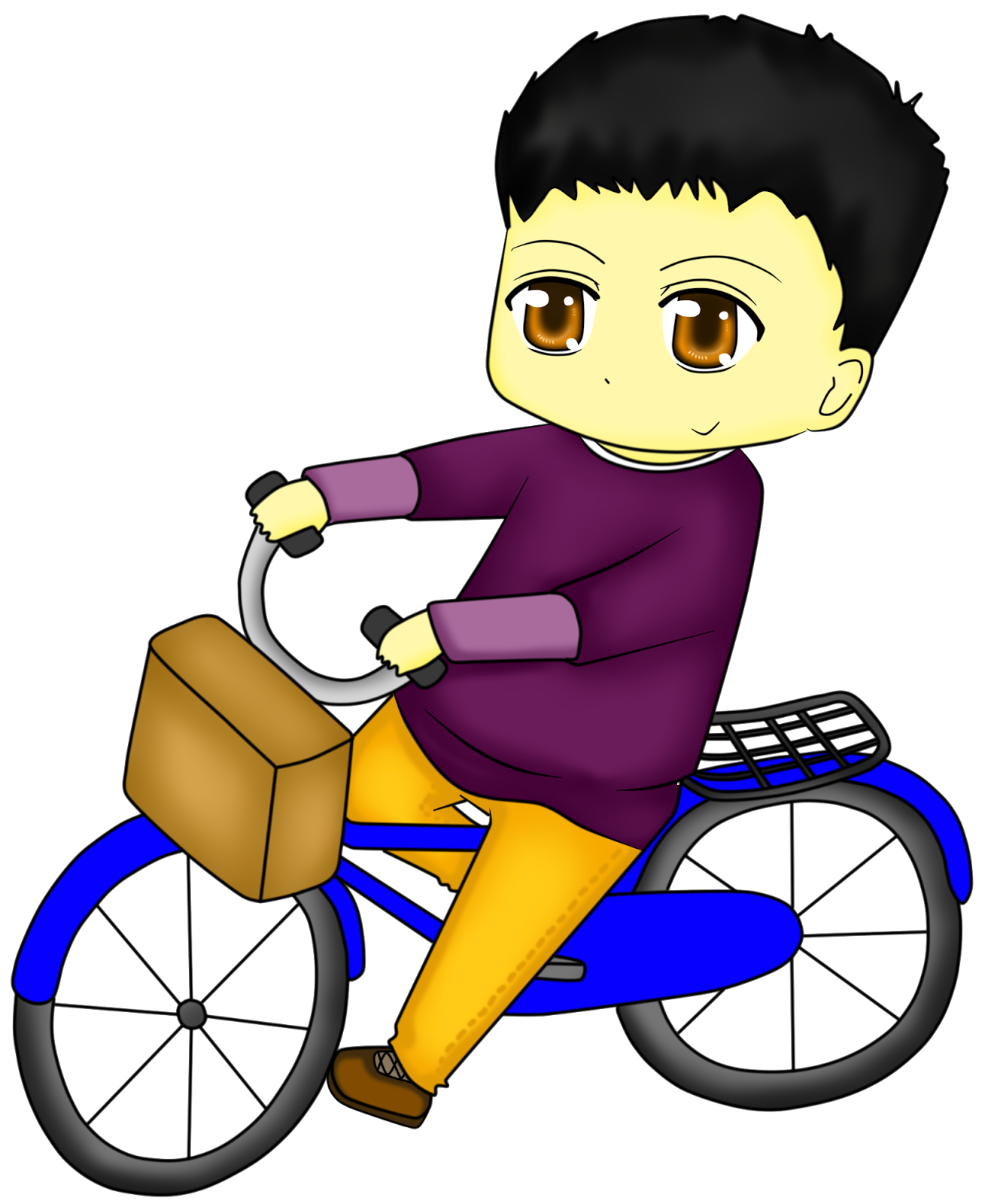 Diya Hanun: Chibi doodle boy naik basikal