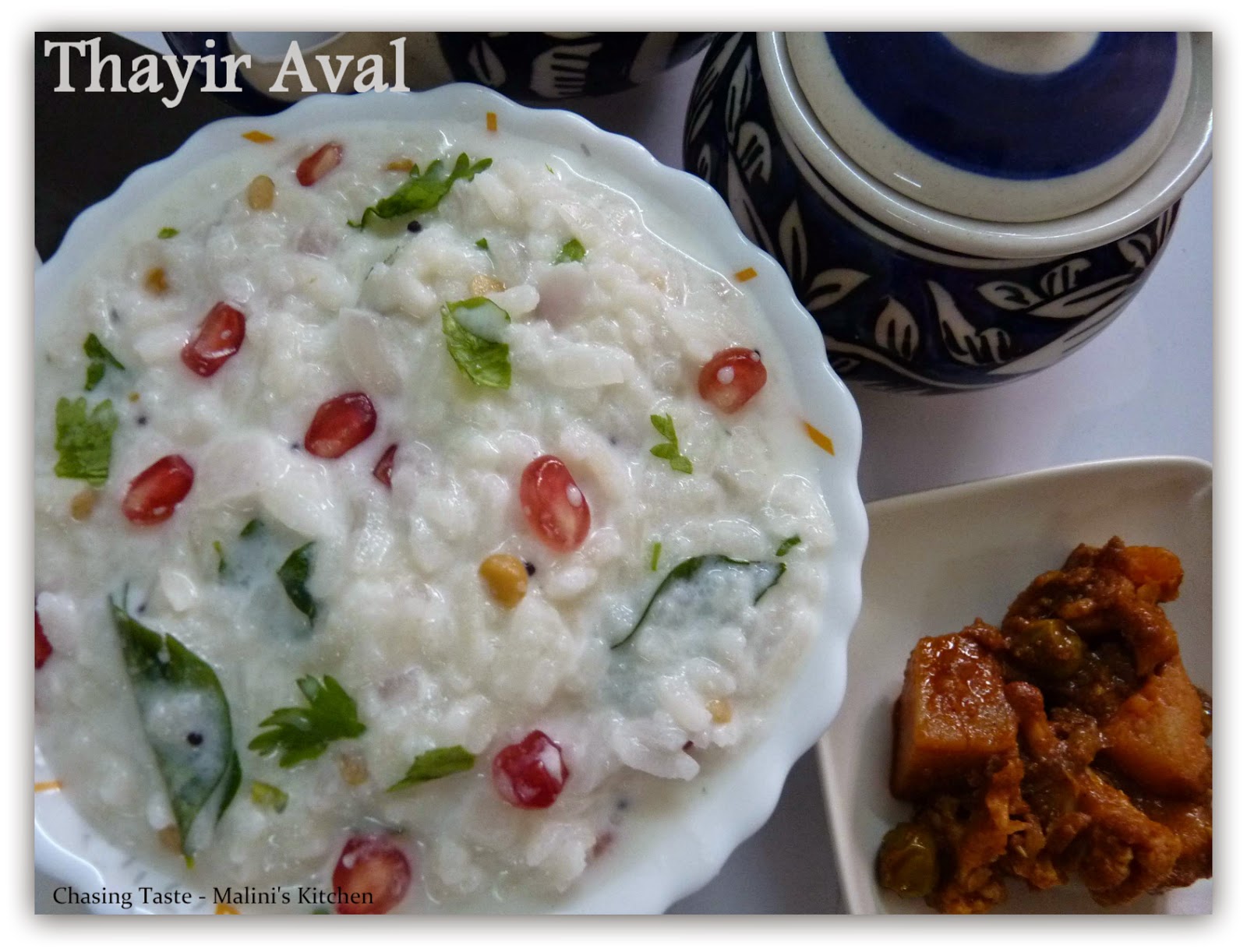 Chasing Taste: Thayir Aval Recipe - Curd Poha Recipe