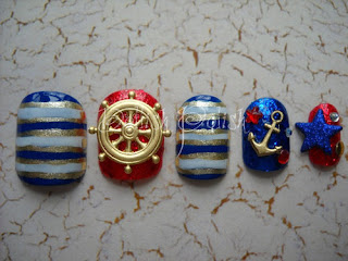 Tara-Lee.In.Candyland.: Sailor/Nautical nail designs