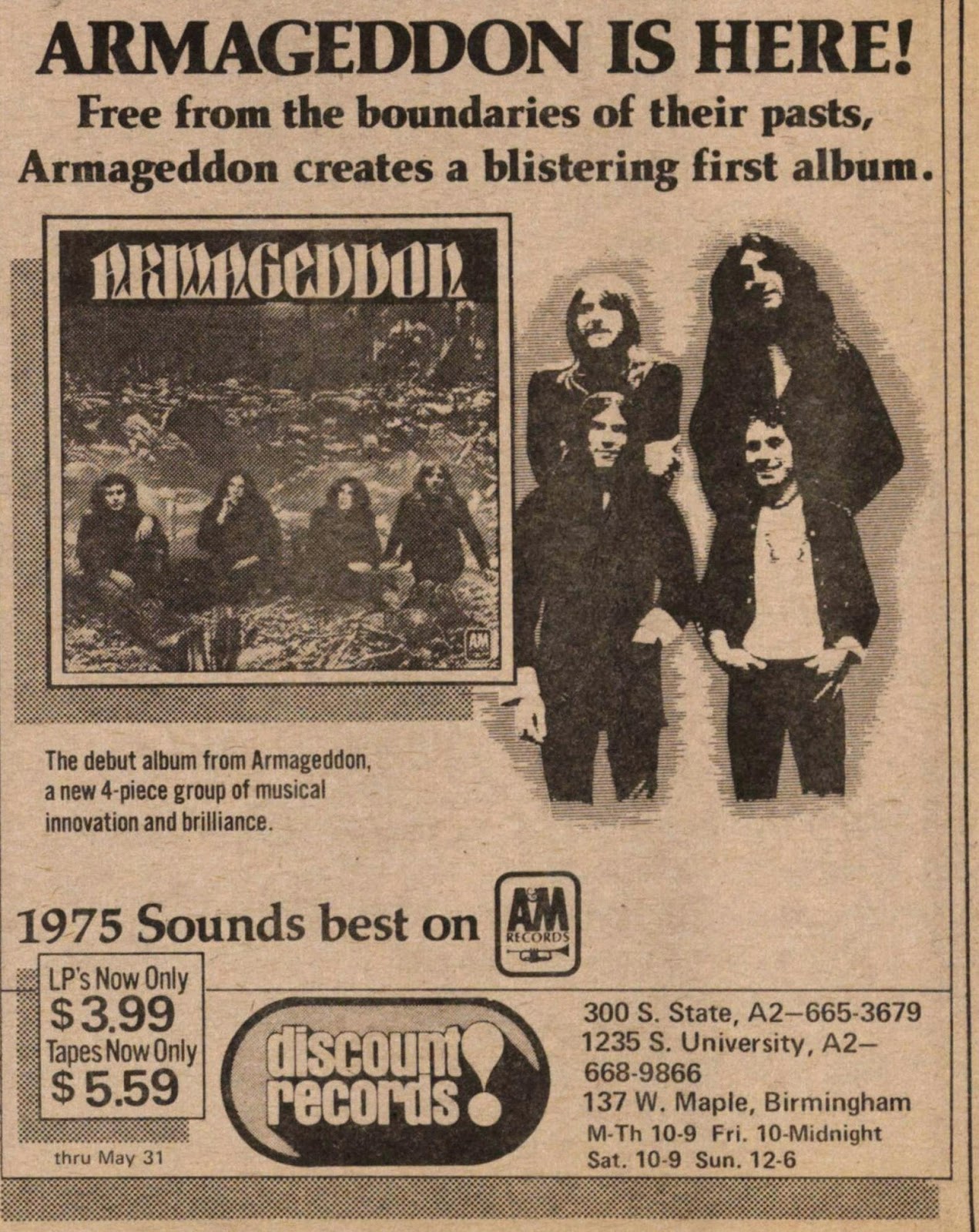 ZEPPELIN ROCK: Armageddon - Armageddon (1975): Crítica del disco review