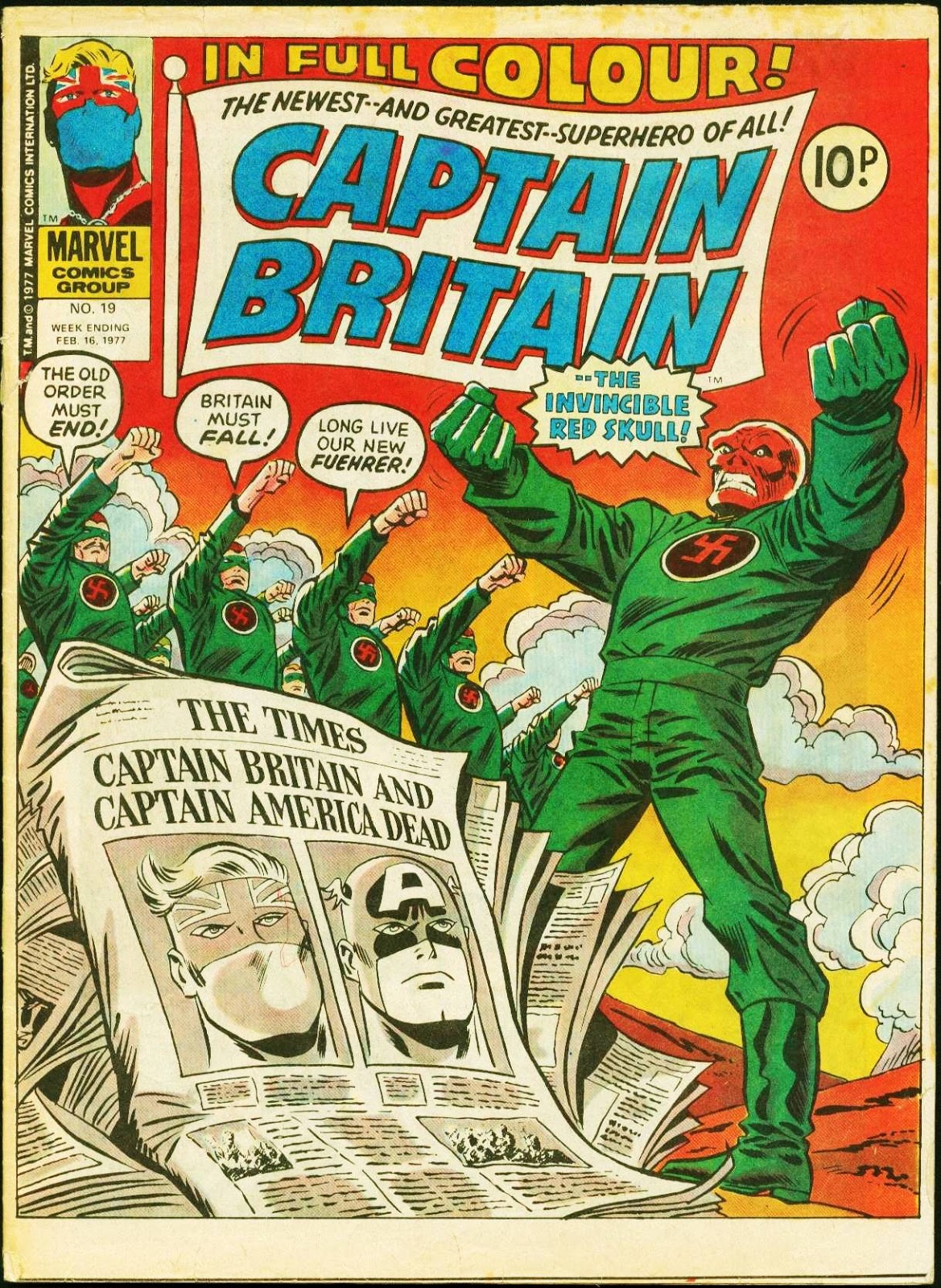 Four-Color Shadows: Captain Britain Covers-Ron Wilson, etc-1977