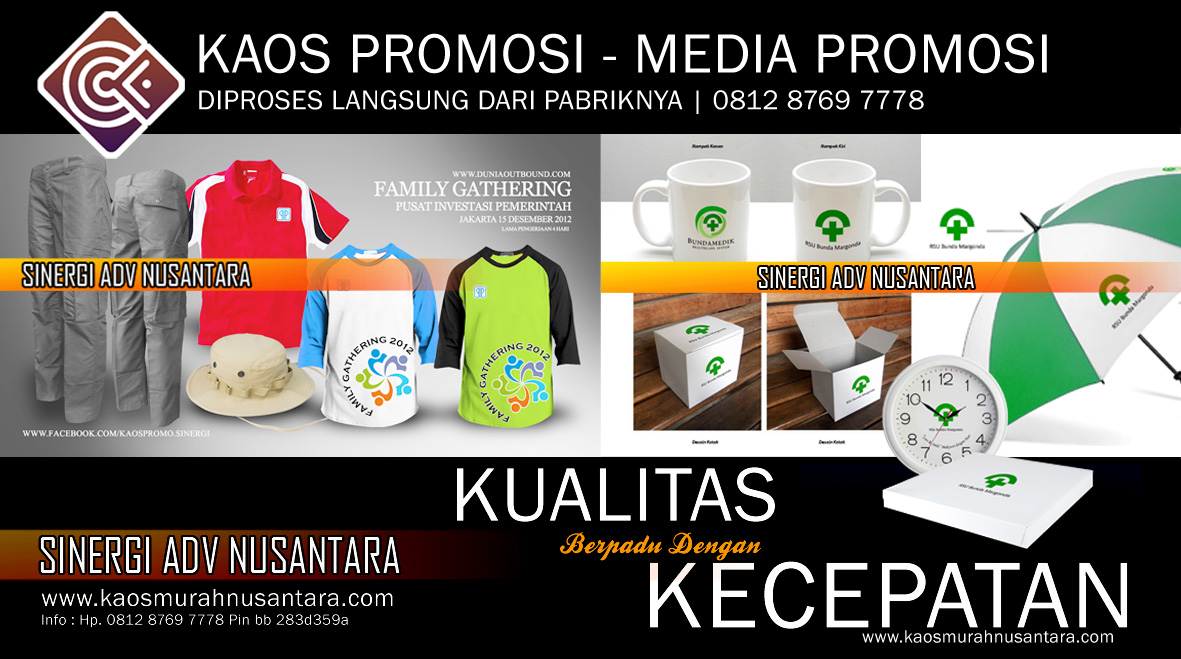 Konveksi Kaos Promosi Murah Sablon Kaos Jakarta Rp8-25rb/Pcs