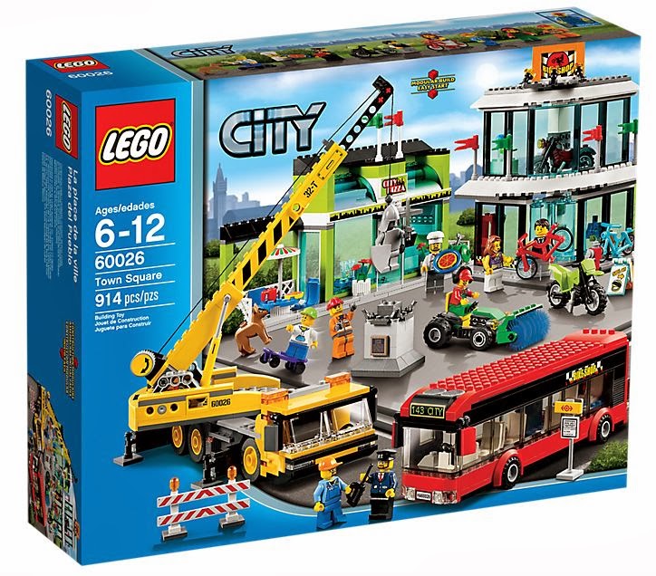 The Lego King: Lego City Town Square, Grand Prix Truck, and City Garage ...