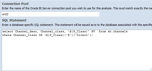 OBIEE in IL: OBIEE - Direct Database Request and Presentation Variables