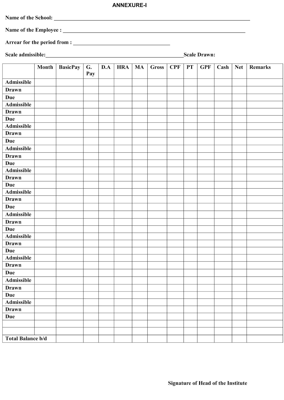 ShafTech: Arear formate of West Bengal School Education depart ment