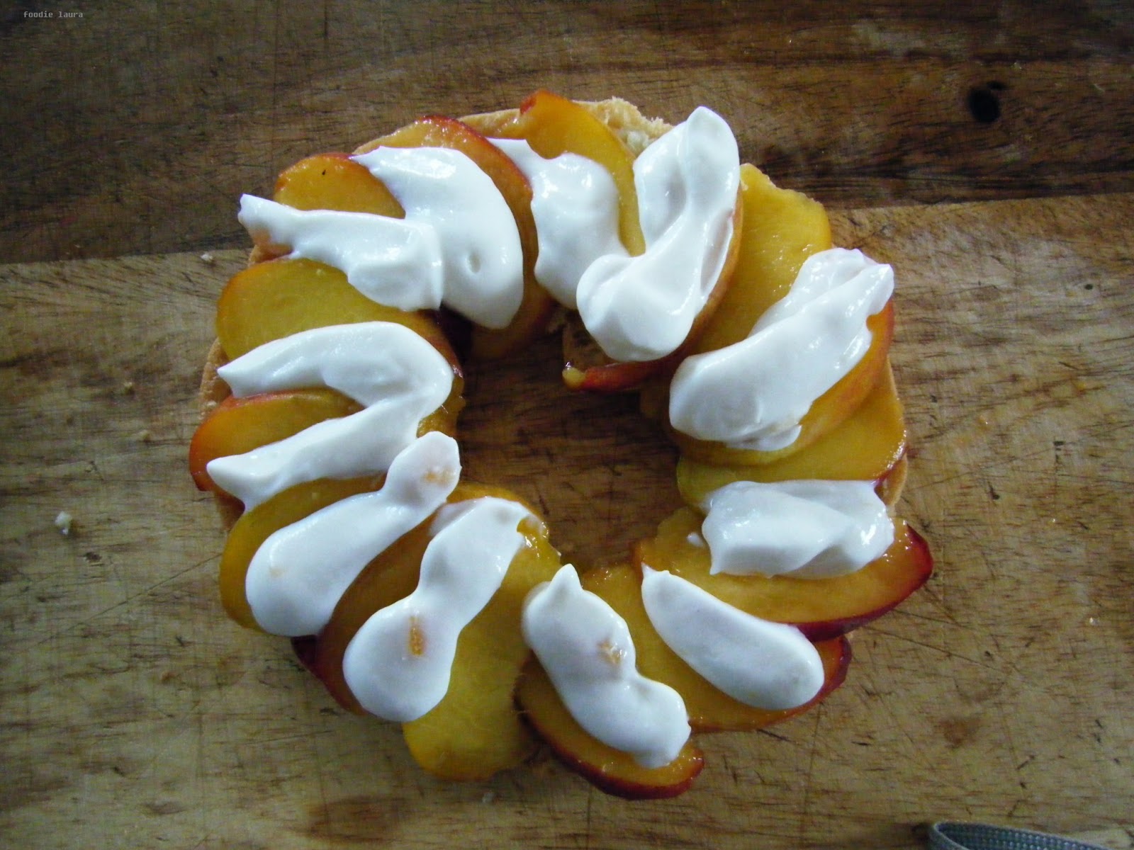 Peach Choux Buns With Yoghurt