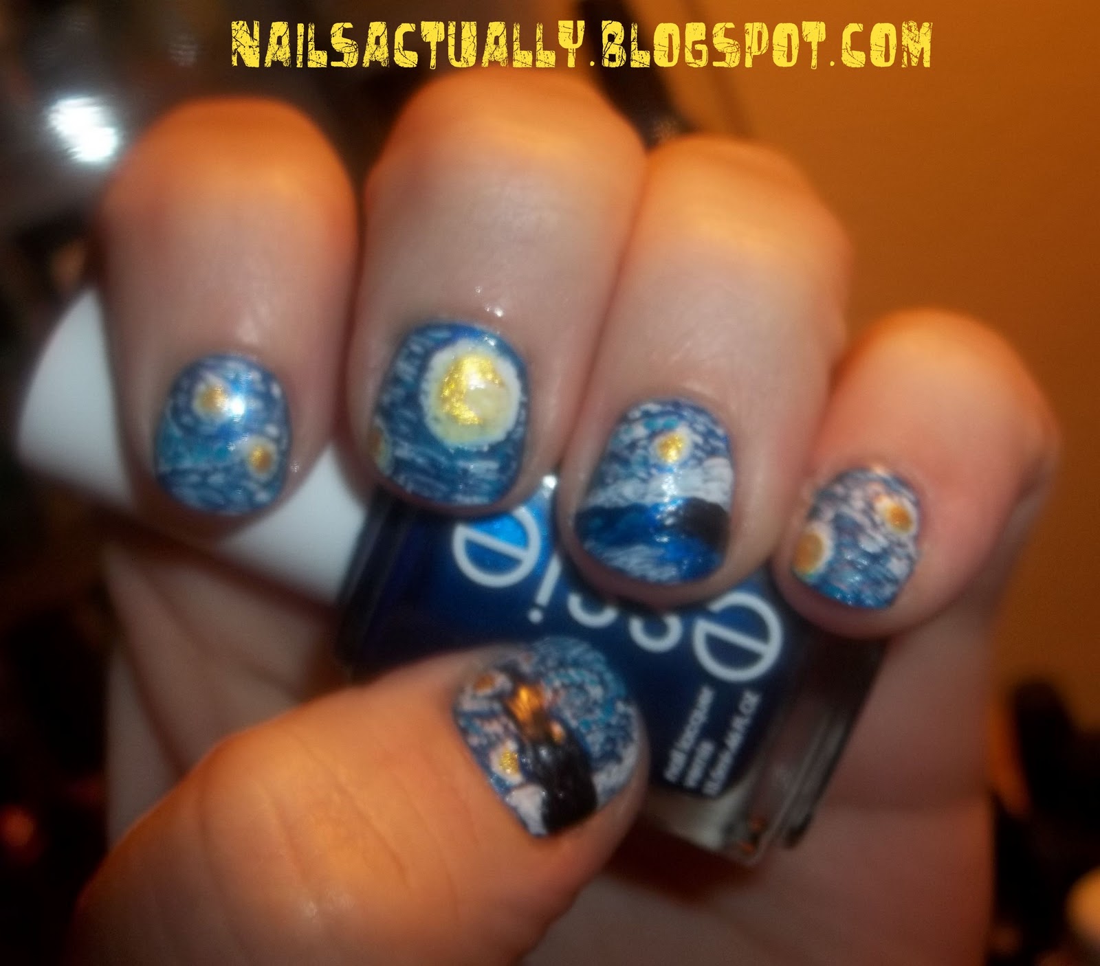 Nails Actually: Van Gogh's Starry Night Inspiration Nails