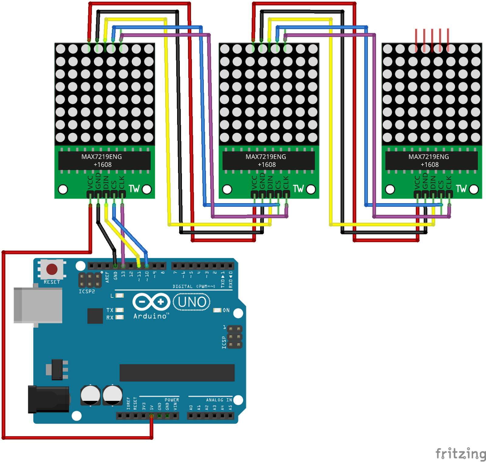 Matrice Des Led Avec Arduino Arduino Projects Arduino Images