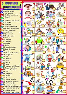Francés: LES ROUTINES QUOTIDIENNES.