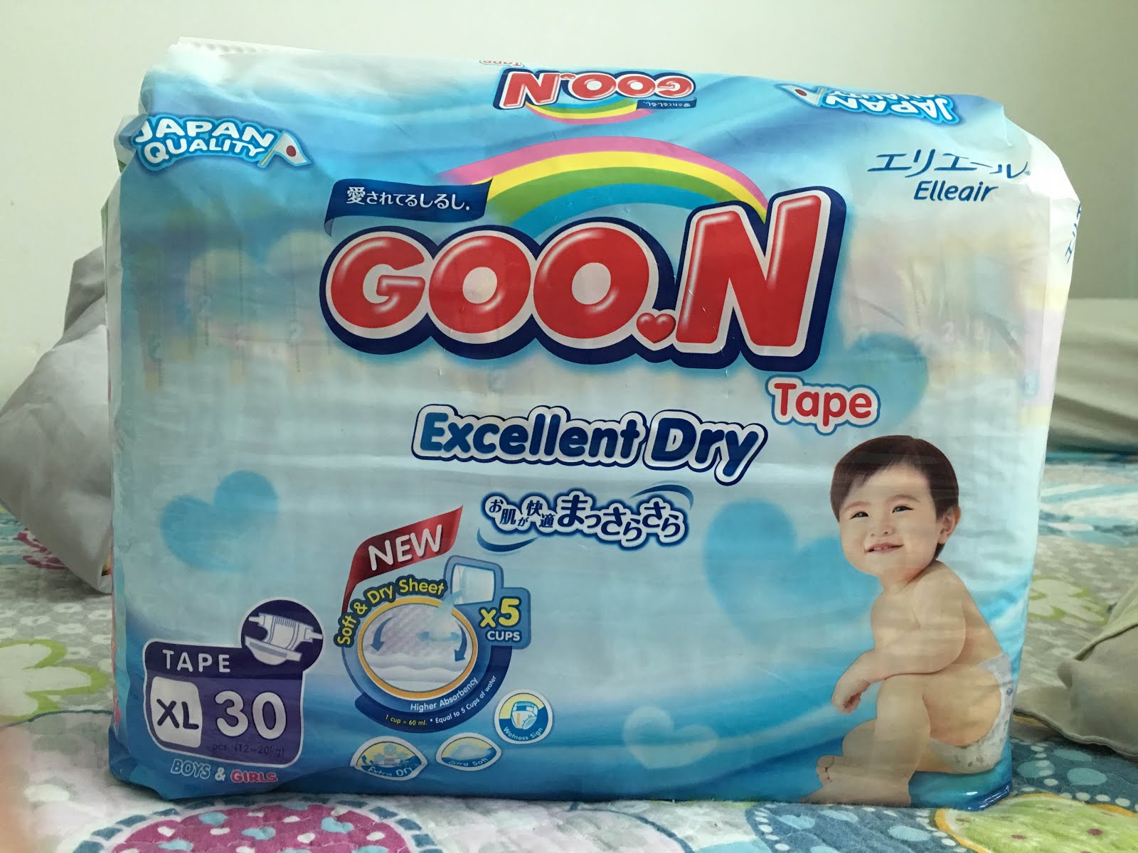 Review : GOO.N Excellent Dry Tape Premium diapers - Mouse Mommy Treats