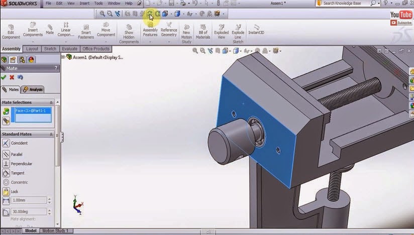 How to create Mechanical Clamp Vise With Download Link in Solidworks ...