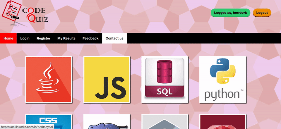 Codequiz Online Quiz Application Jsp Java Servlets Css3 Mysql Jdbc Apache Tomcat