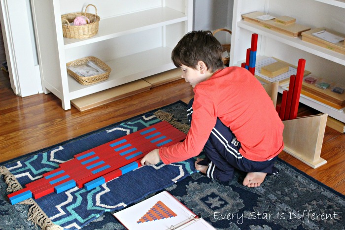 Montessori Sensorial Materials: Number Rods and Red Rods - Every Star ...