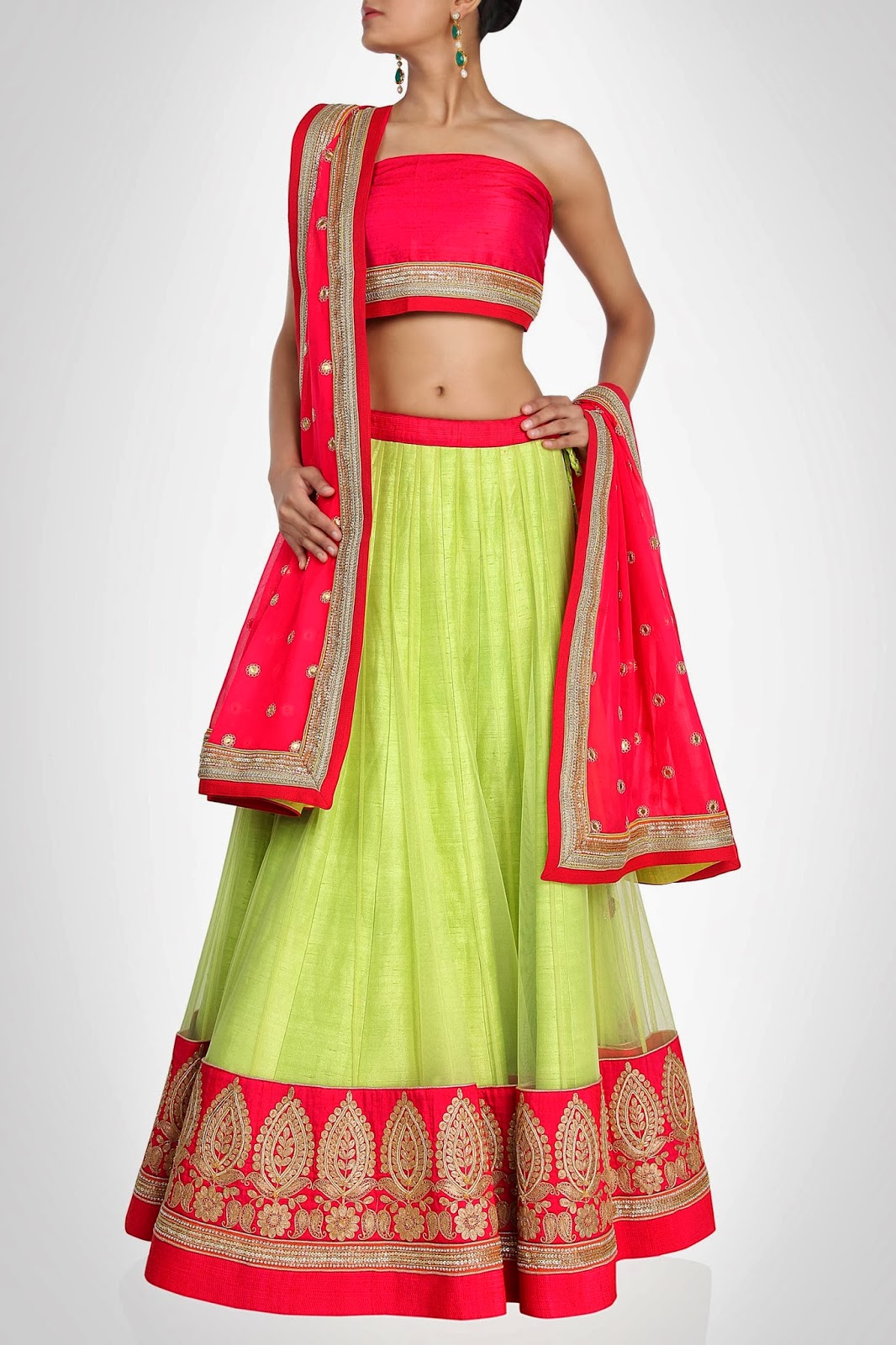 lehnga design 2014 Latest for engagement images for kids for marriage ...