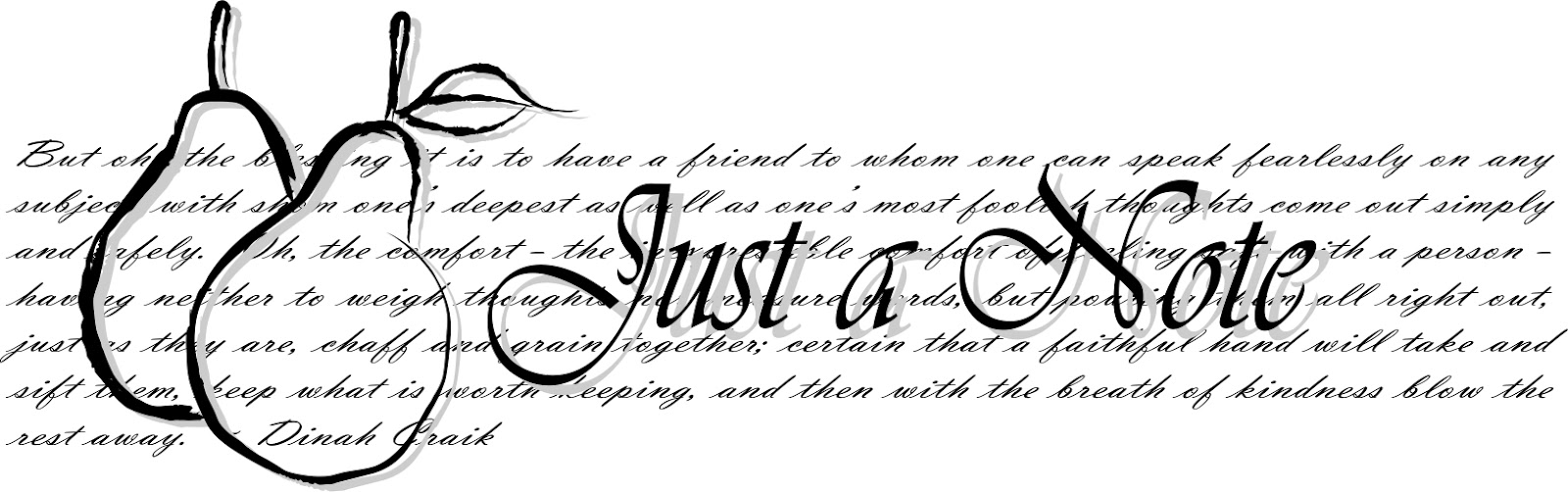 Beccy's Place: Just A Note Freebie