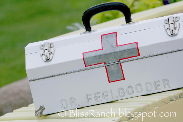 Bliss Ranch: Home First Aid Kit Recycled Tool Box