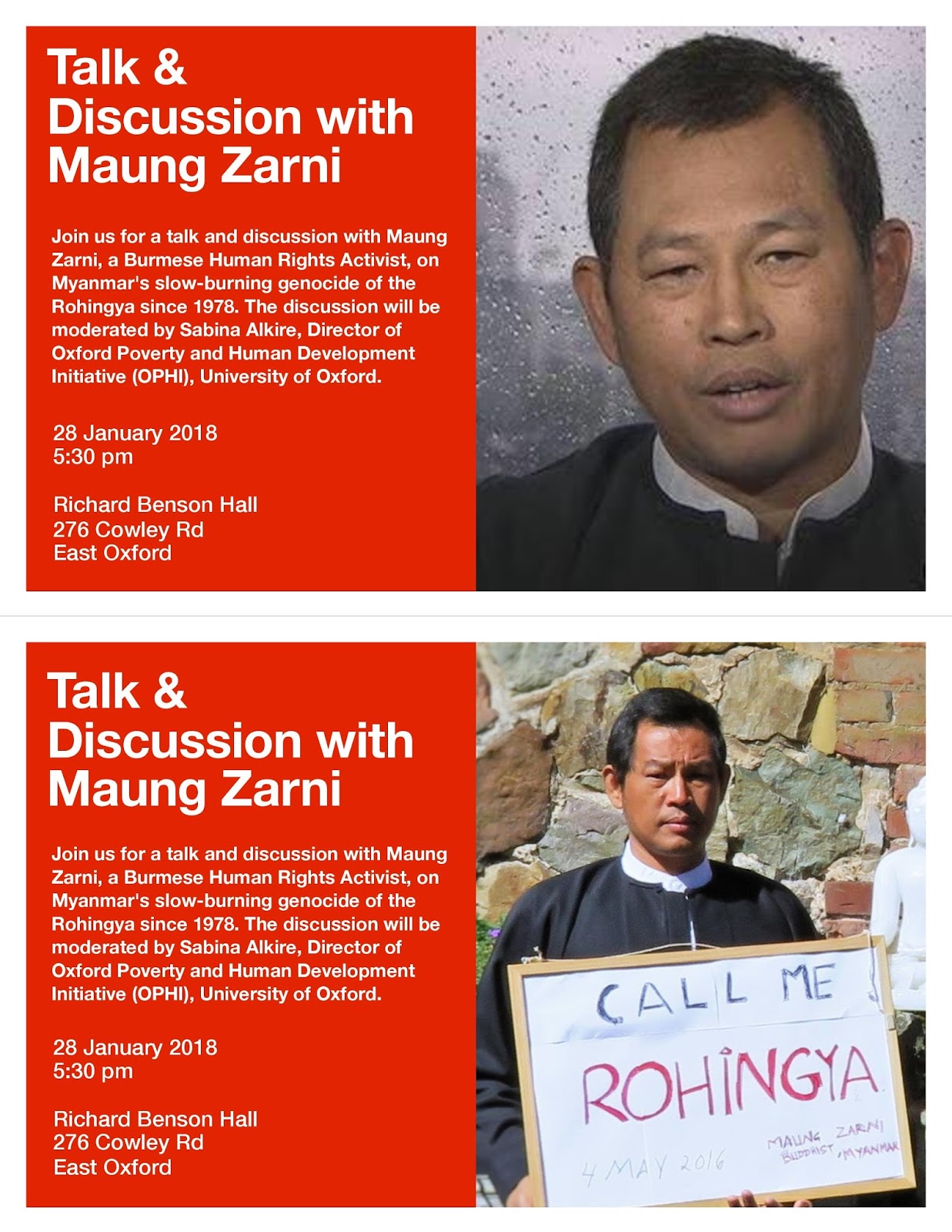 Rohingya Blogger: Event: Talk & Discussion with Dr Maung Zarni on ...