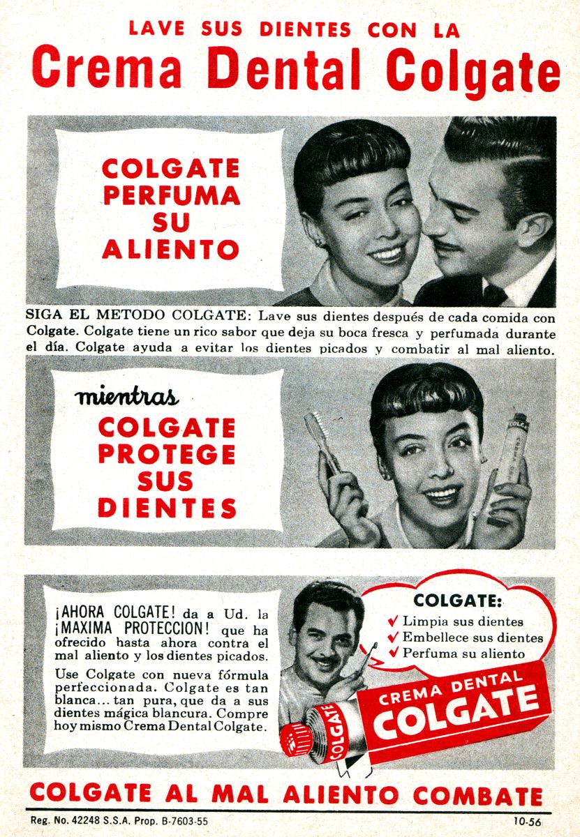 Anuncios de México: Crema dental Colgate (Septiembre 1956)