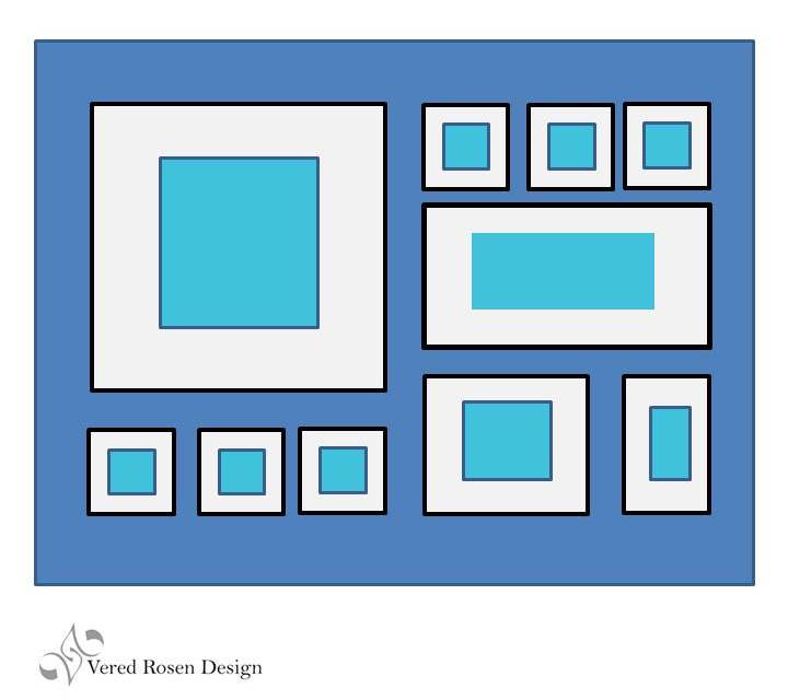 Vered Rosen Design: HOW TO DISPLAY ART - PICTURE GROUPING IDEAS