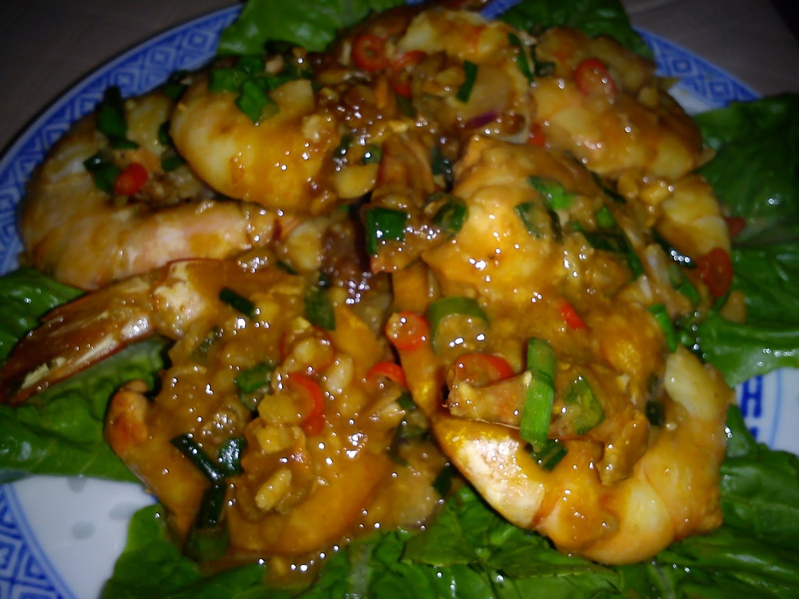 Cooking Pleasure: HOT AND SPICY FU YEE PRAWNS