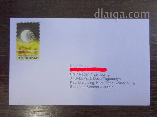 d'Laiqa Arena: Kirim Surat Pakai Prangko