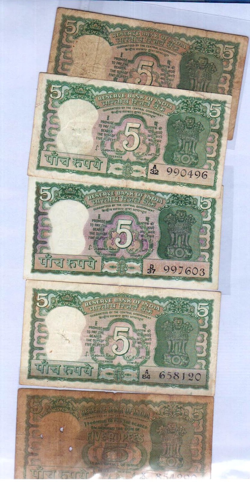 My collection: REPUBLIC INDIA 5 RUPEE NOTE (RARE)