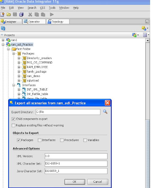 ODI Scenarios ~ Oracle Data Integrator