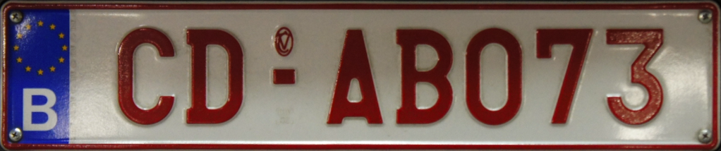 Belgian Licence Plates: Belgian European licence plates
