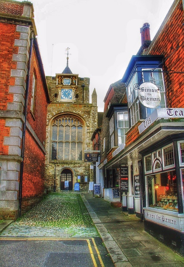 Rye East Sussex: St Mary Church Tower in Rye, East Sussex