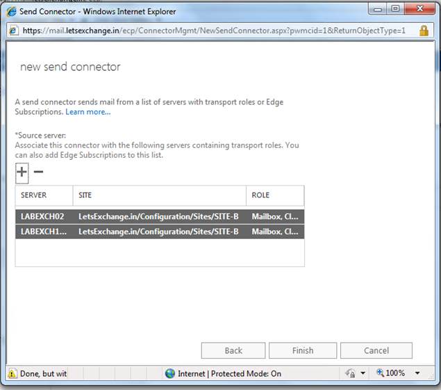 Creating a Send connectors in Exchange Server 2016