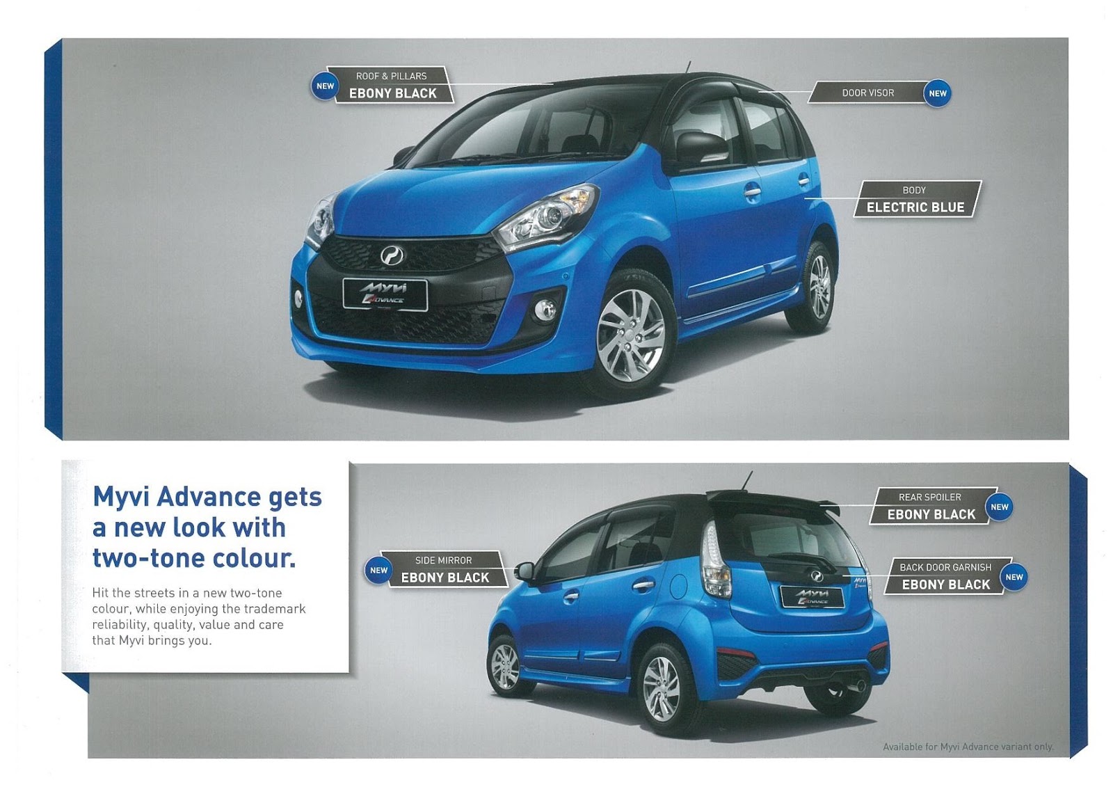 PERODUA LANCAR MYVI TERBARU,MYVI ADVANCE 2 TONE COLOUR ~ PERODUA AXIA