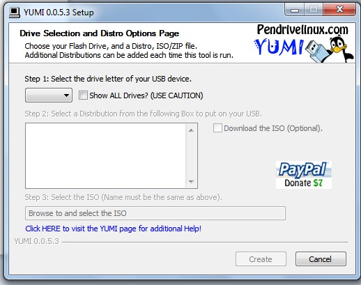 Computer-software: Yumi Multiboot USB Creator