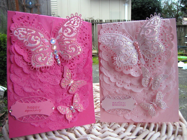 Greenwood Girl Cards: Playing with Tissue Paper Doilies for Cheery Lynn ...