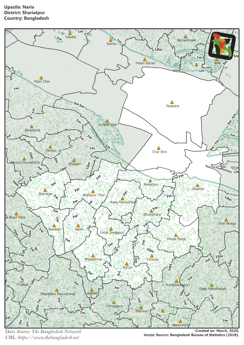 Mouza & Land Use Maps of Naria Upazila, Shariatpur, Bangladesh ...