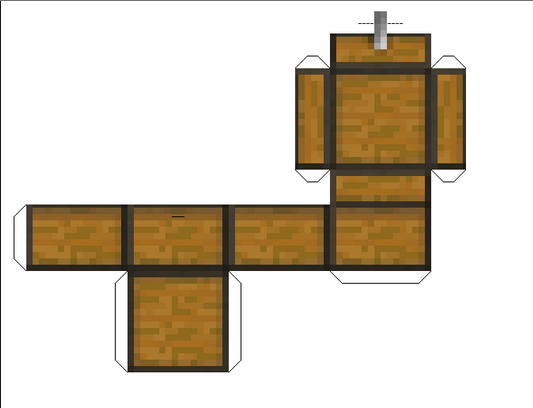 Minecraft Papercraft Bookshelf