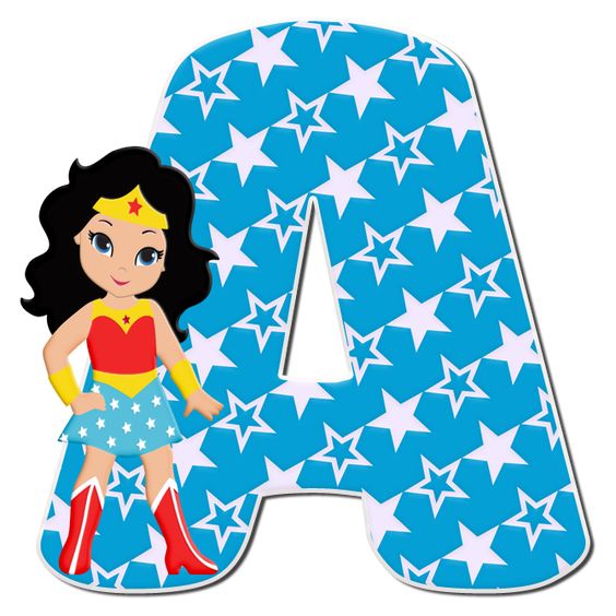 Wonder Woman Letter. Letras de la Mujer Maravilla. - Oh my Alfabetos!